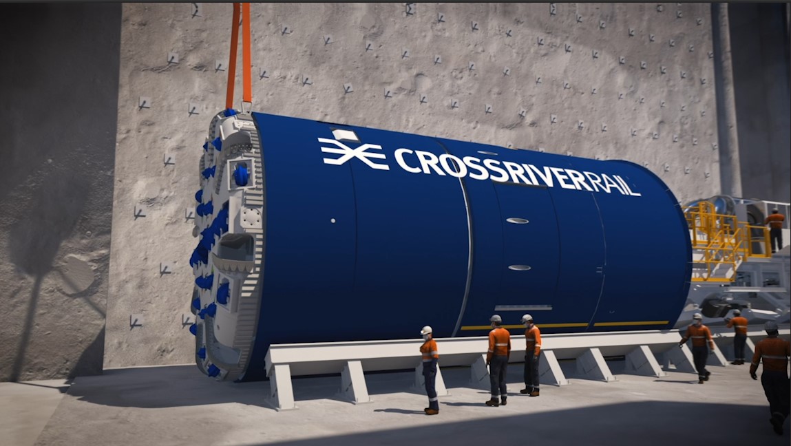 First TBM on her way, under Brisbane - Cross River Rail
