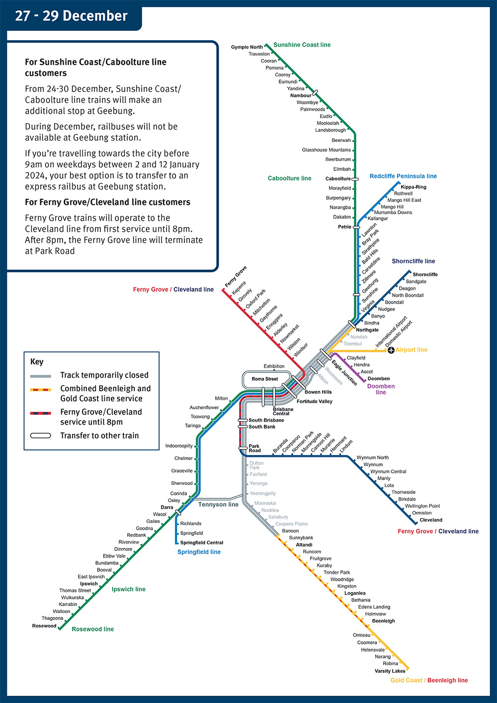 Track closures - Cross River Rail