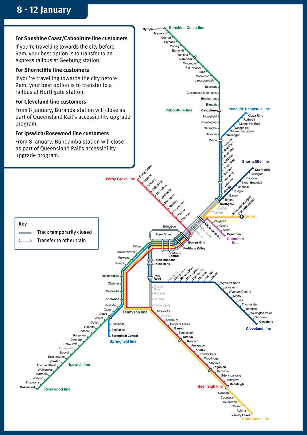 Track closures - Cross River Rail