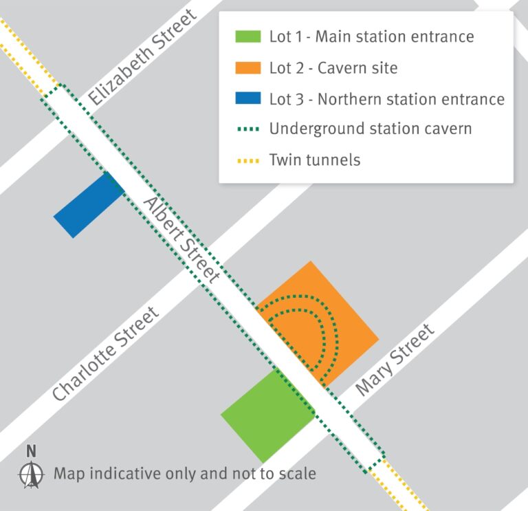 Albert Street station construction update - Cross River Rail
