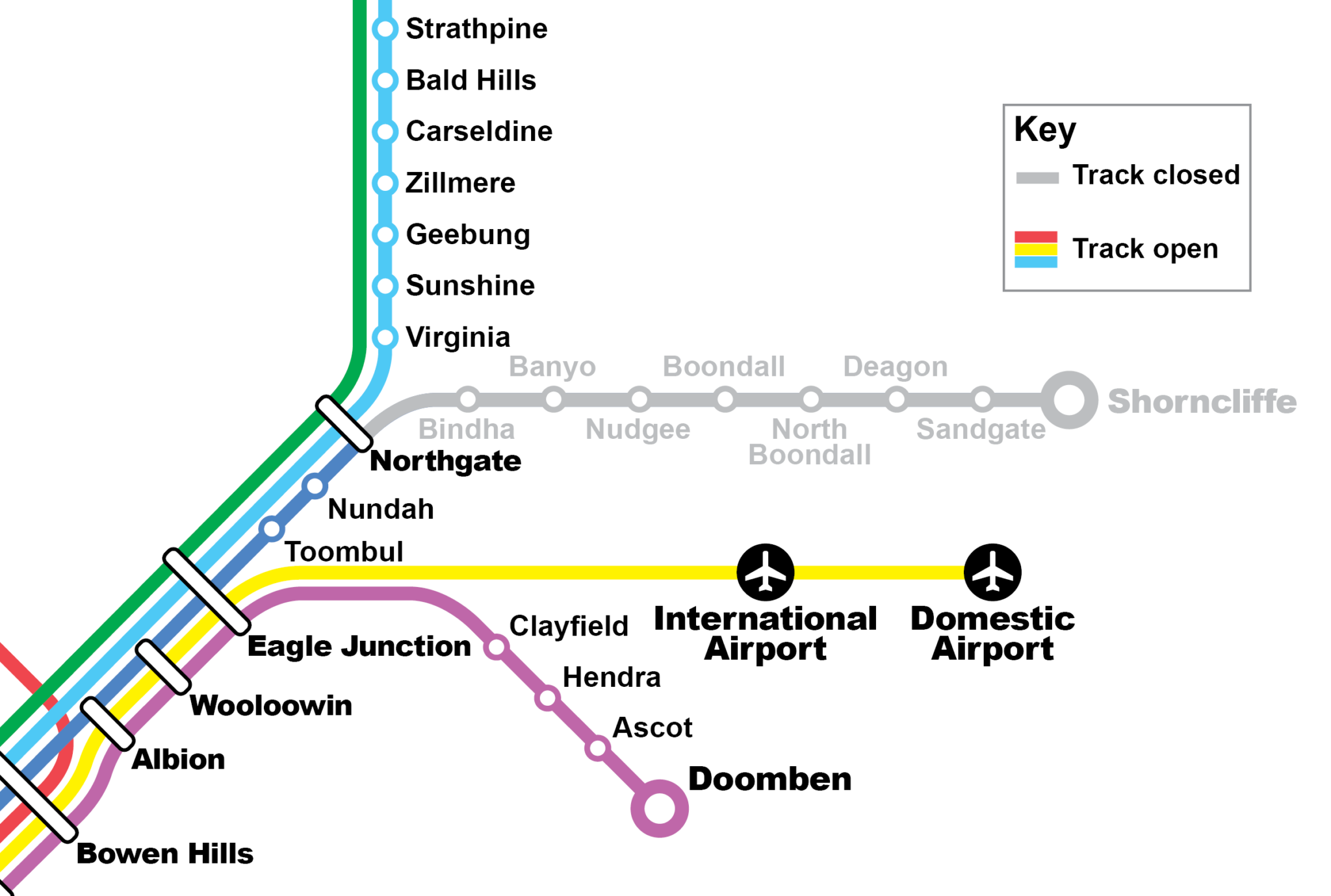 Shorncliffe line track closures - Cross River Rail